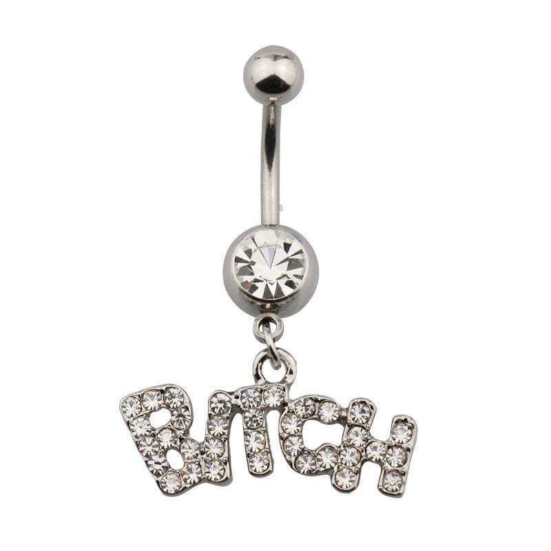 Silver B*tch Bellybutton Ring – fabulashbyant